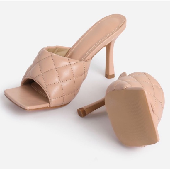 Shoes | Nude Quilted High Heels | Poshmark